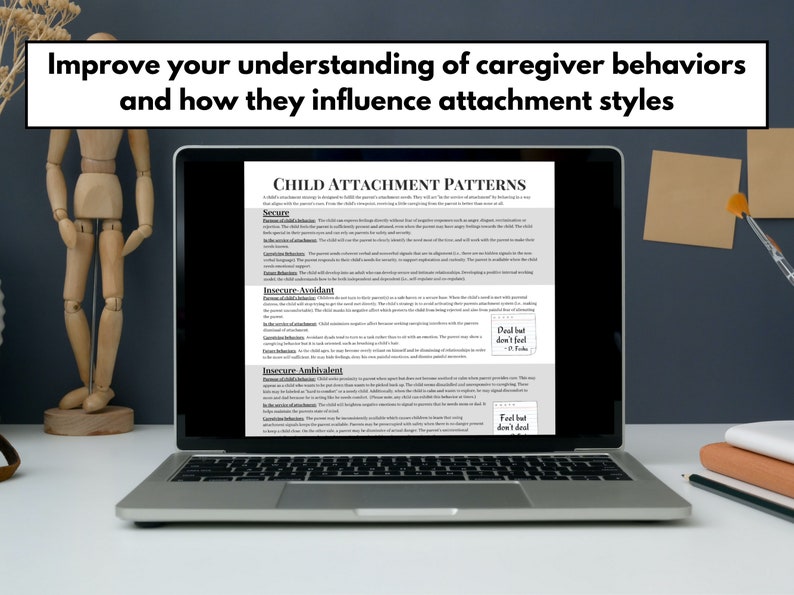 Child Attachment Styles | Mental Health Digital Downloads | Attachment ...