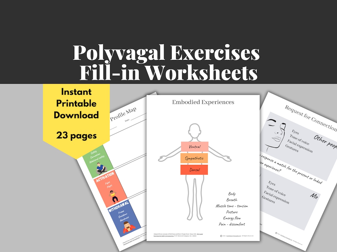Polyvagal Theory Exercises Worksheets | Neuroception - Etsy UK