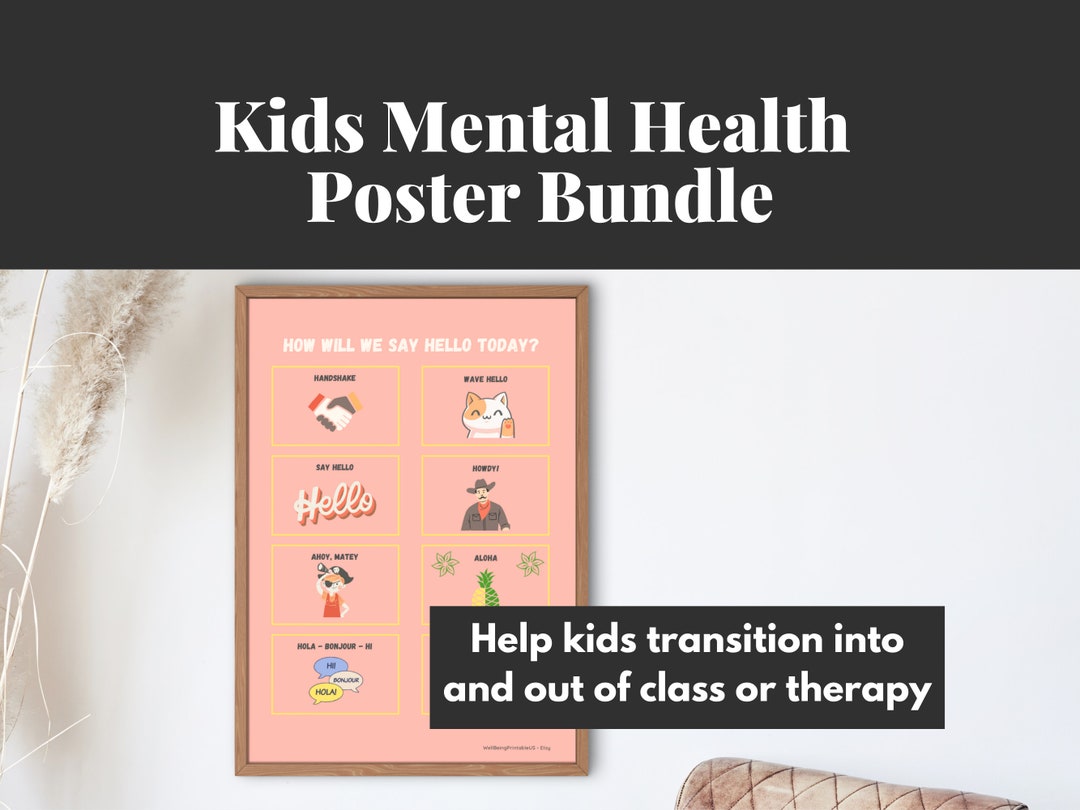 Therapy Office Decor, Kids Poster | Mental Health Digital Downloads ...