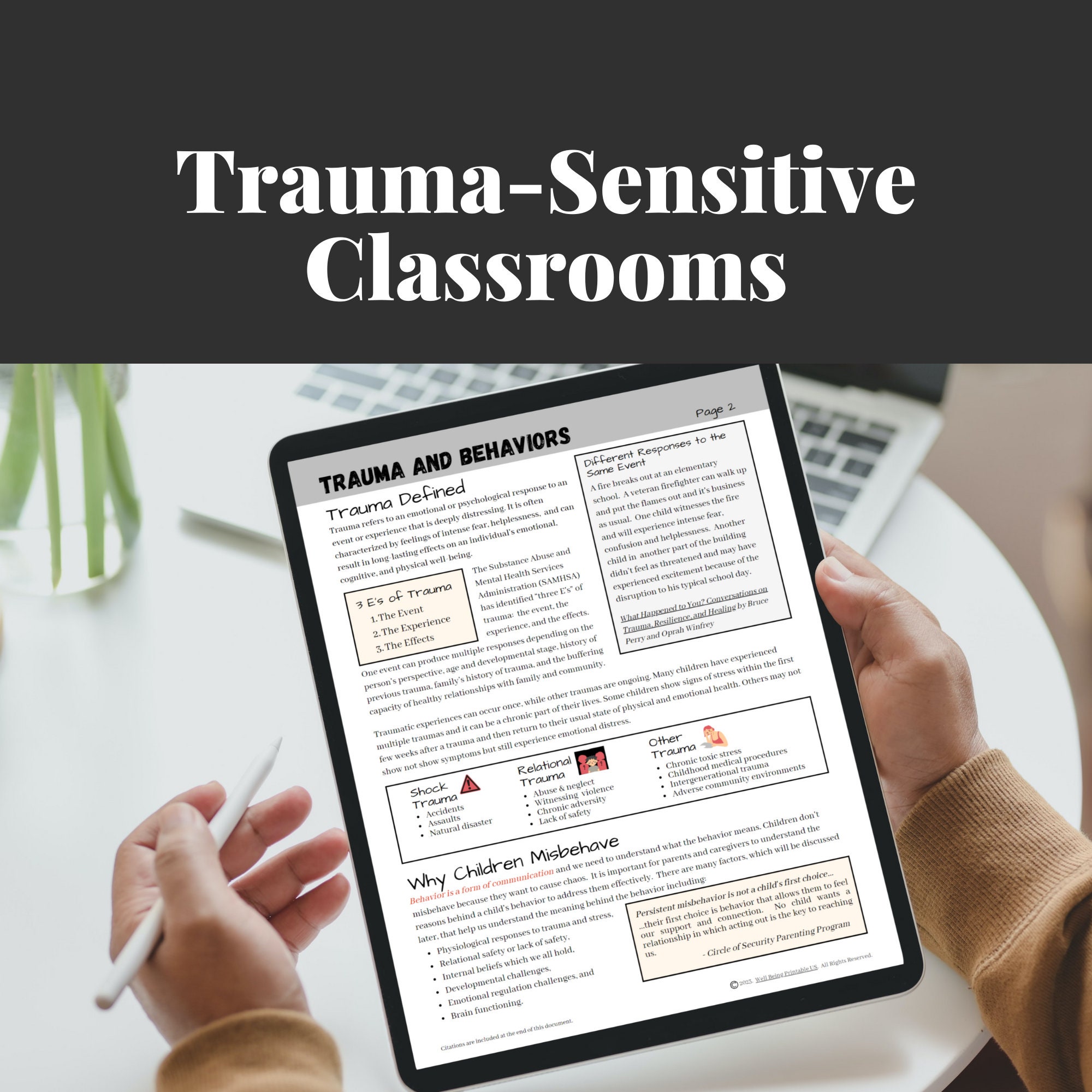 Trauma Informed Classrooms CBT Therapy Tool Mental Health - Etsy