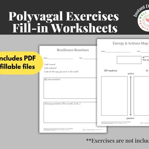 Polyvagal Theory Exercises Worksheets | Neuroception - Etsy UK