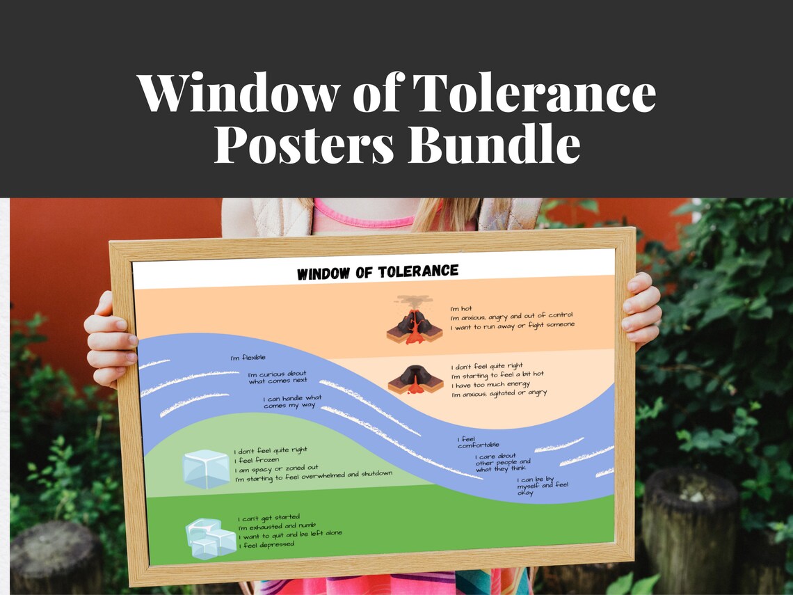 Window of Tolerance for Kids Posters, Mental Health Poster Mental ...