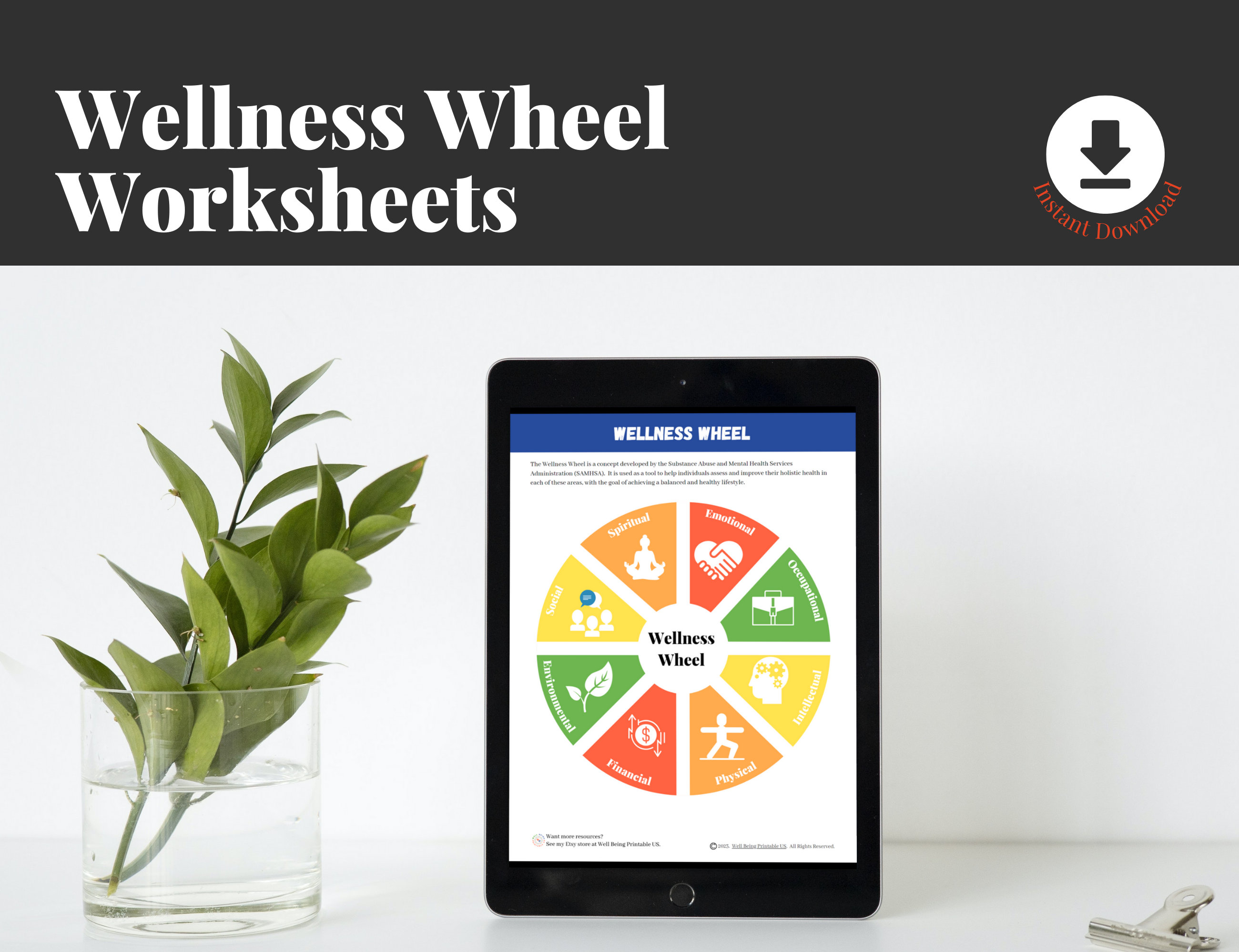 Wellness CBT Therapy Worksheets Mental Health Digital - Etsy
