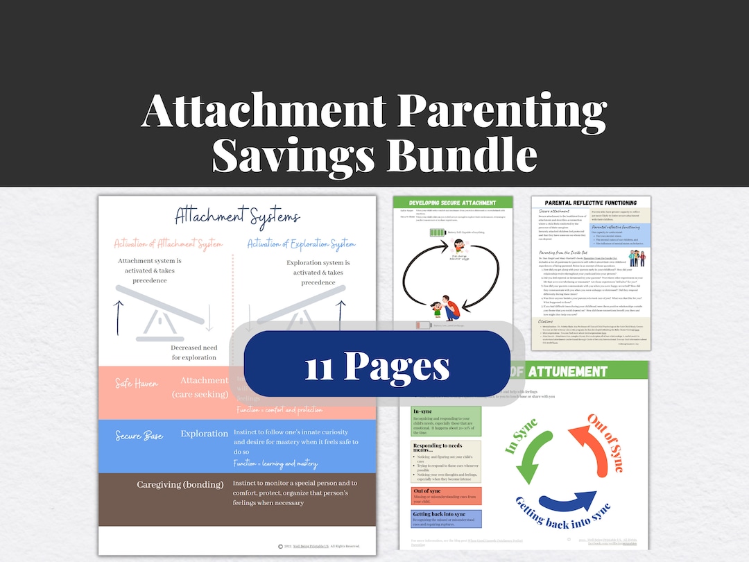 Parent Child Attachment Theory Worksheets | Mental Health Digital ...