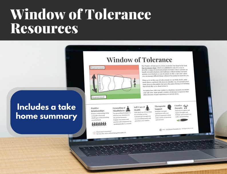 Window of Tolerance Mental Health Resources Mental Health Digital ...