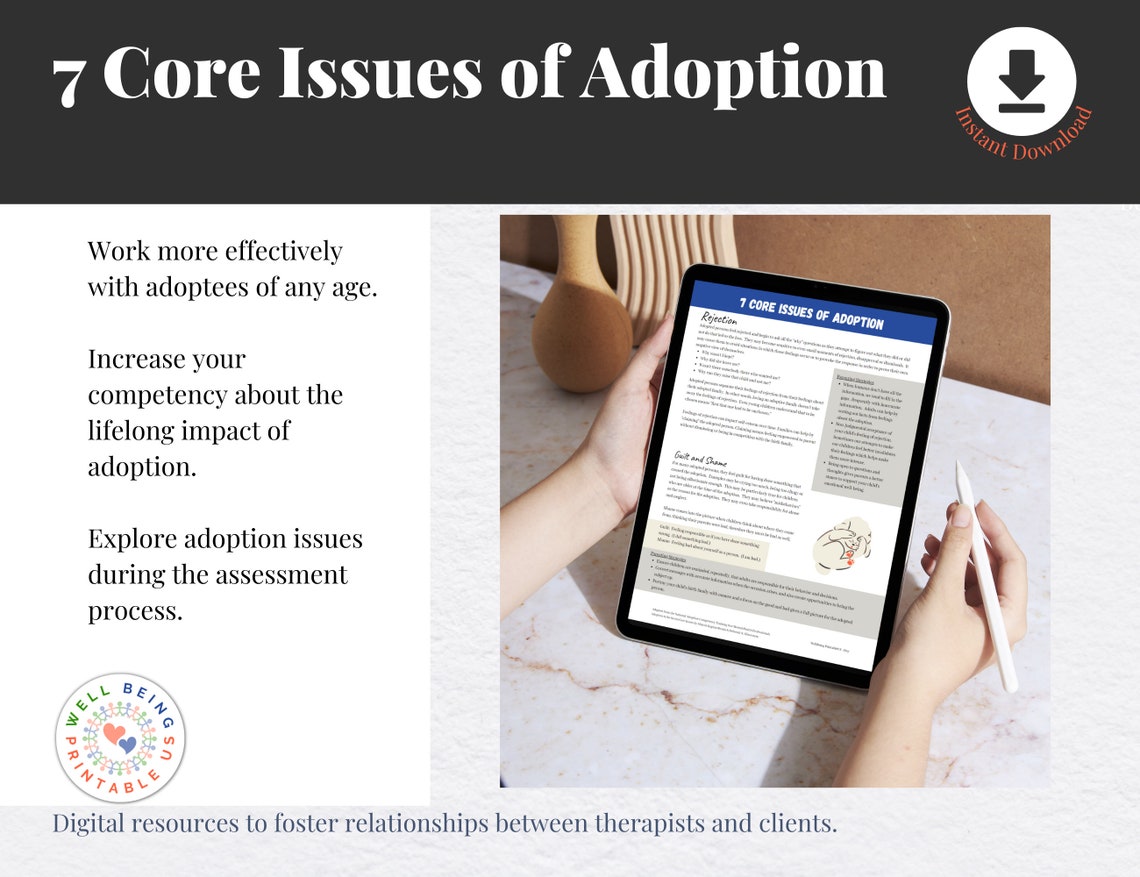 Seven Core Issues of Adoption Guide | Child Adoption Digital Downloads ...
