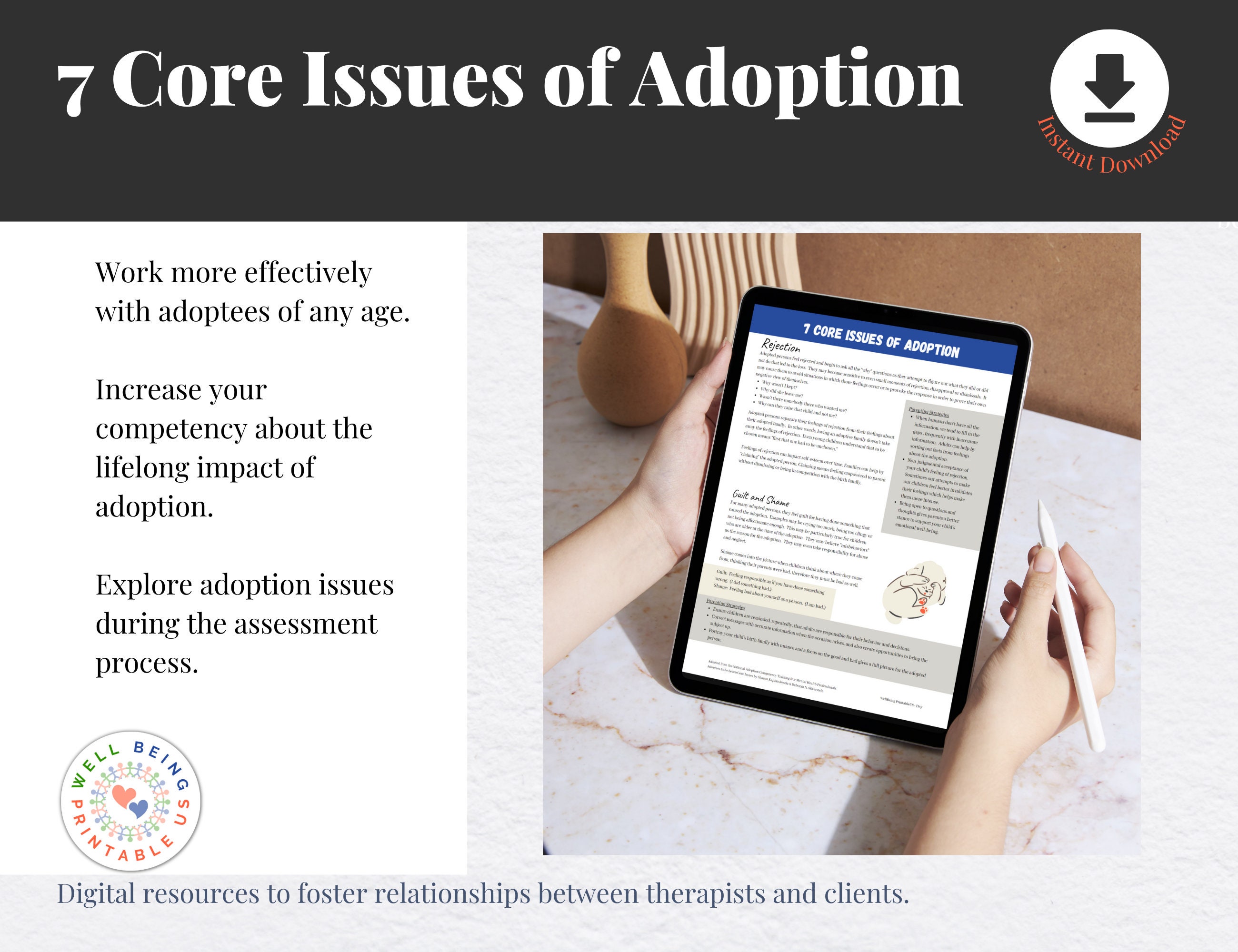 Seven Core Issues of Adoption Guide | Child Adoption Digital Downloads ...