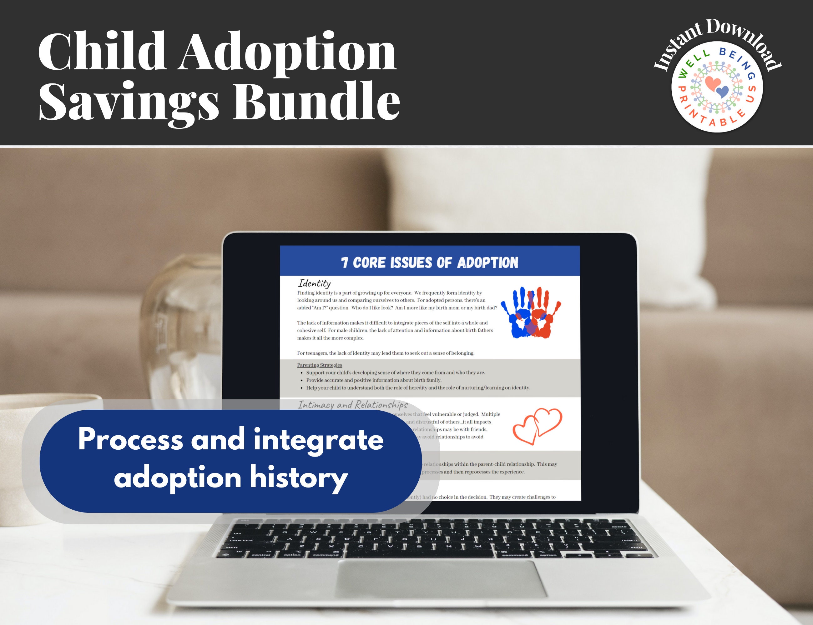 Child Adoption Worksheets Mental Health Digital Downloads Adopted Child ...