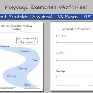 Polyvagal Theory Exercises Worksheets Neuroception - Etsy UK
