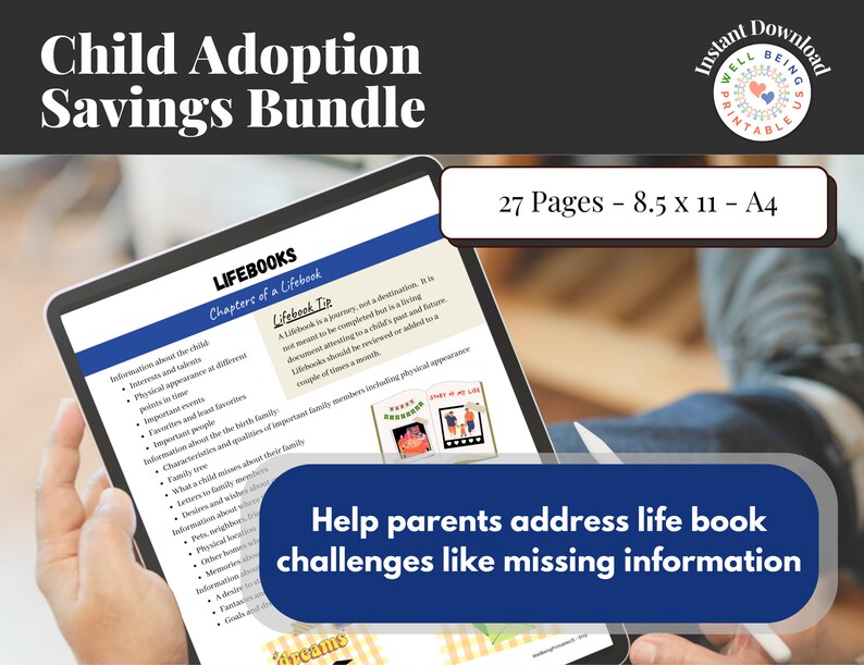 Child Adoption Worksheets | Mental Health Digital Downloads | Adopted ...