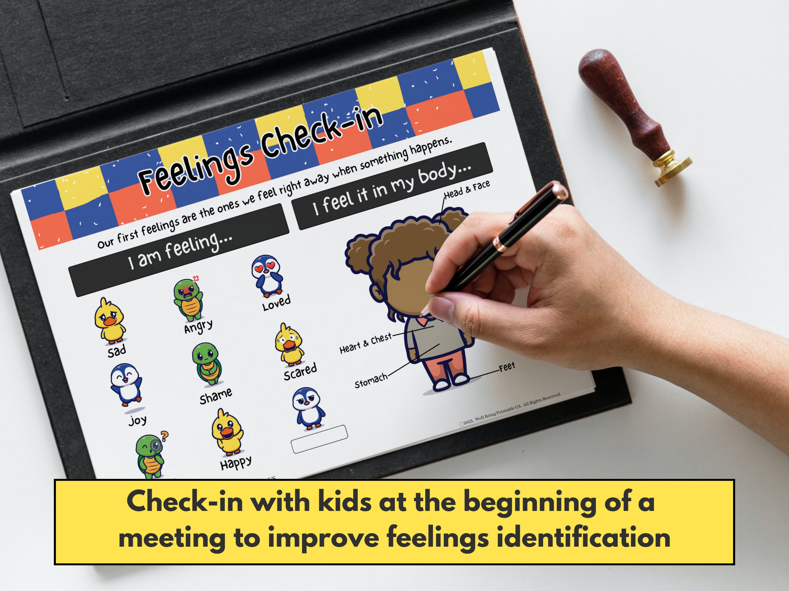 Feelings Check-in, Worksheets for SEL Mental Health Digital Downloads ...