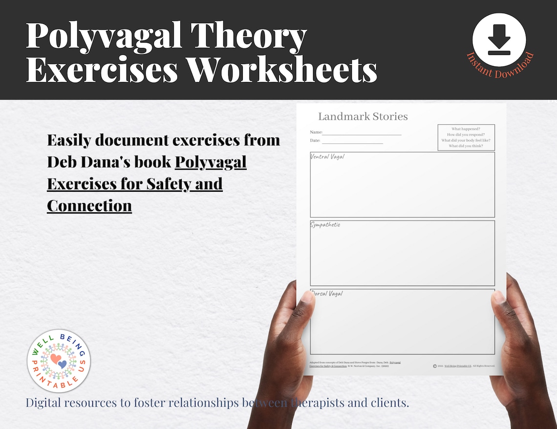 Polyvagal Theory Exercises Worksheets | Mental Health Digital Downloads ...