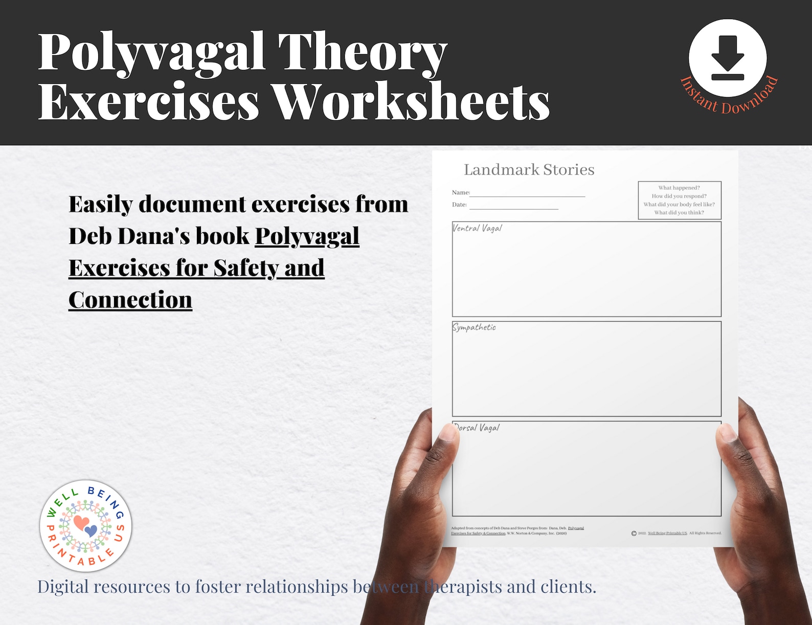 Polyvagal Theory Exercises Worksheets | Mental Health Digital Downloads ...
