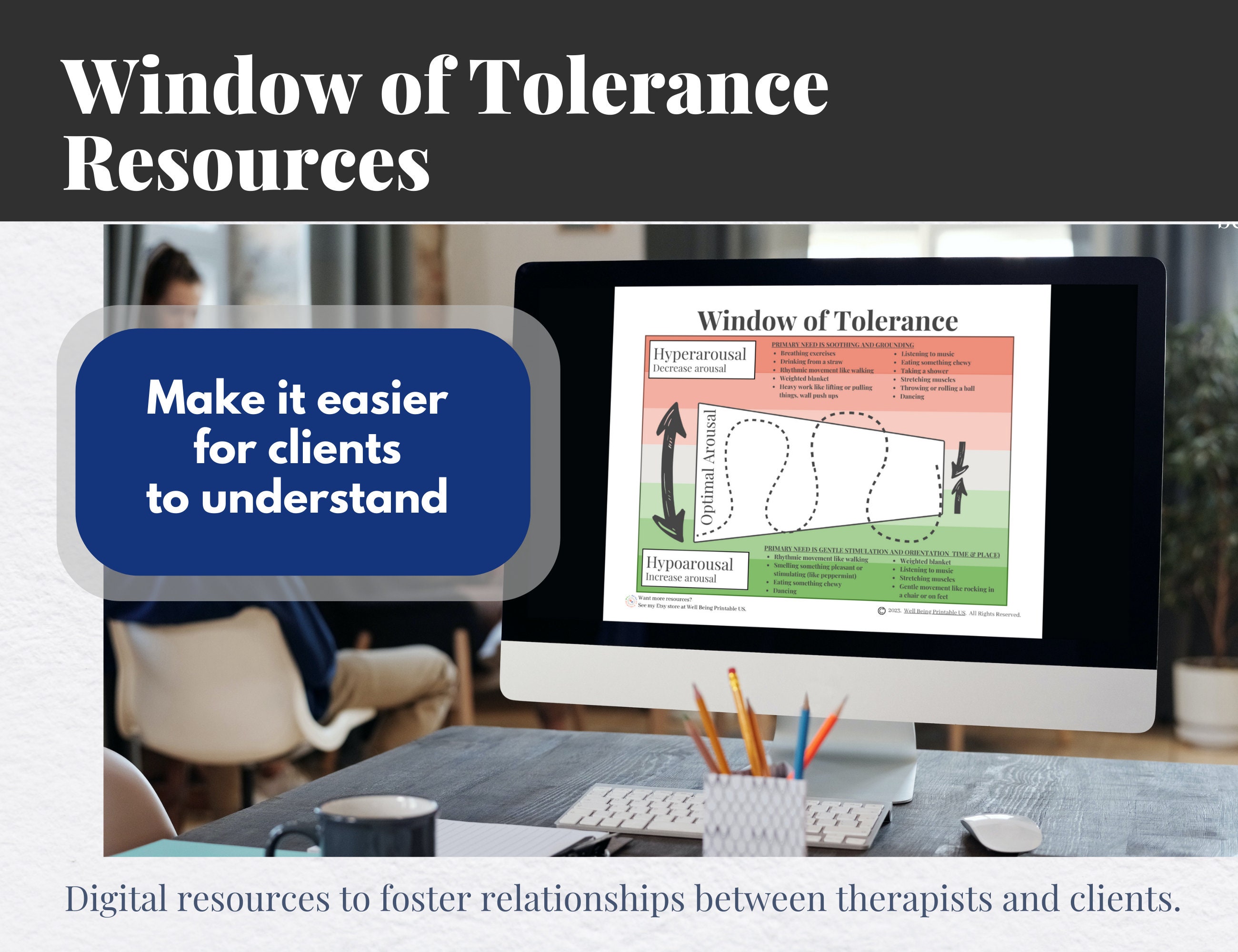 Window of Tolerance Mental Health Resources Mental Health Digital ...