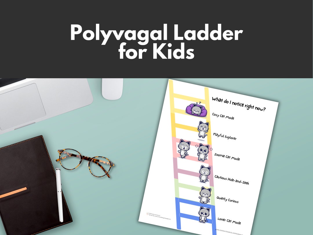 Polyvagal Ladder Worksheets for Children and Teens | Mental Health ...