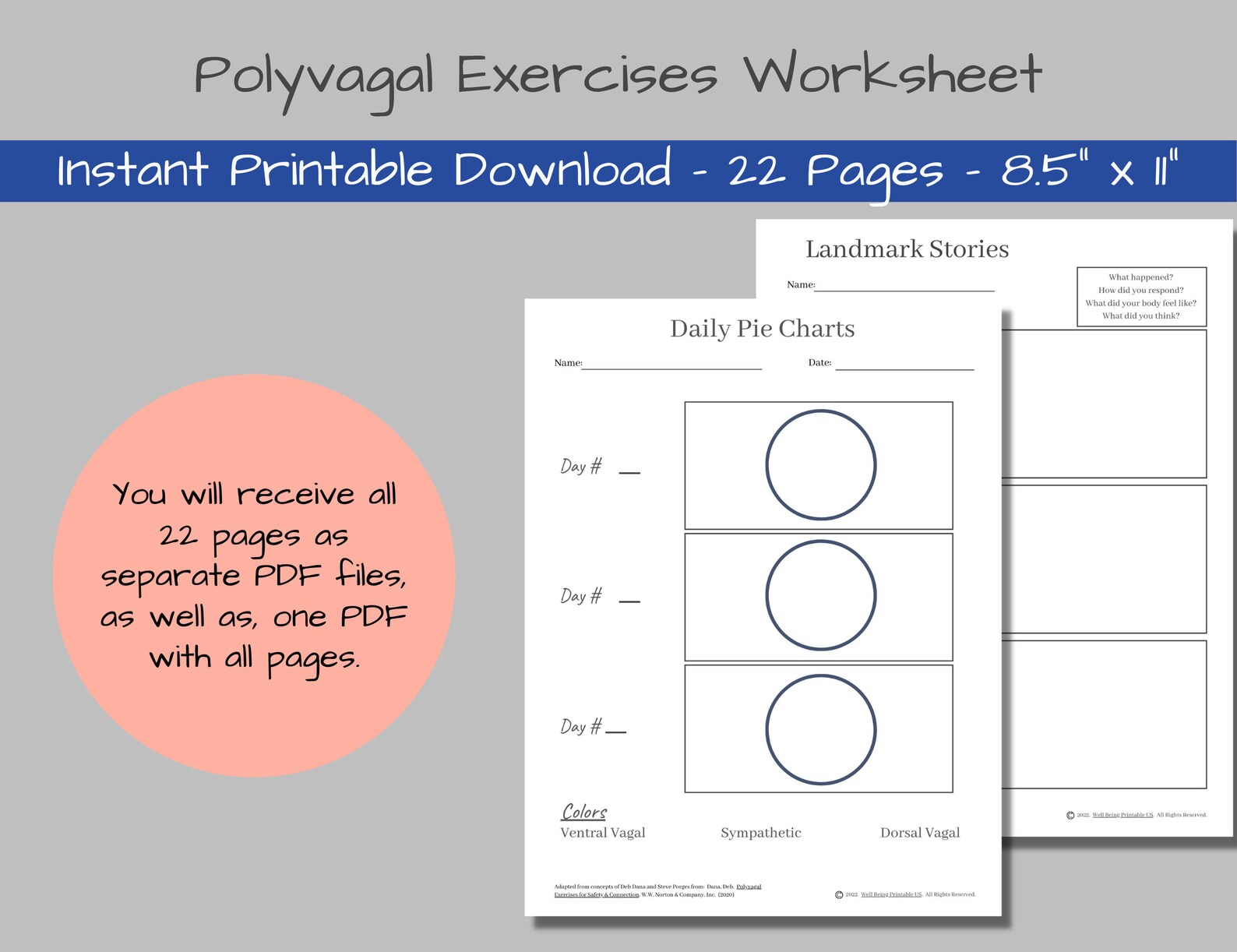 Polyvagal Theory Exercises Worksheets Neuroception - Etsy UK