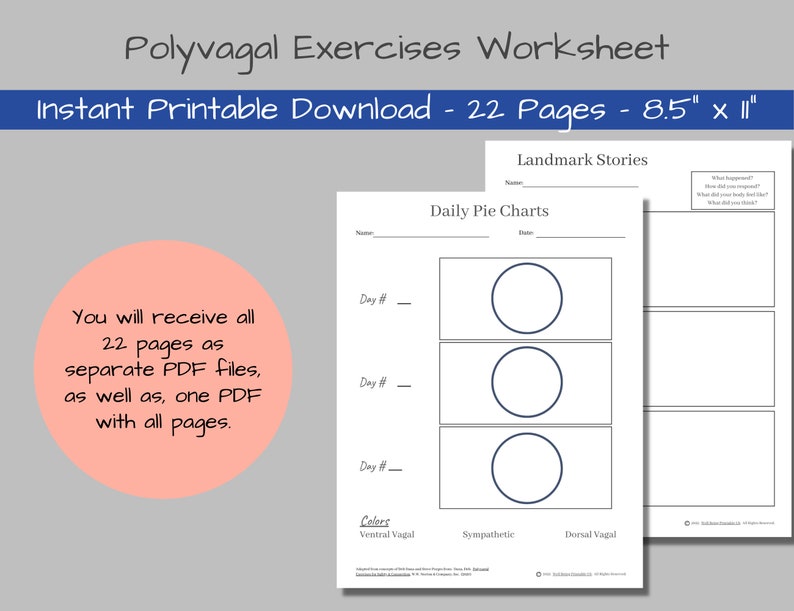 Polyvagal Theory Exercises Worksheets Neuroception - Etsy UK