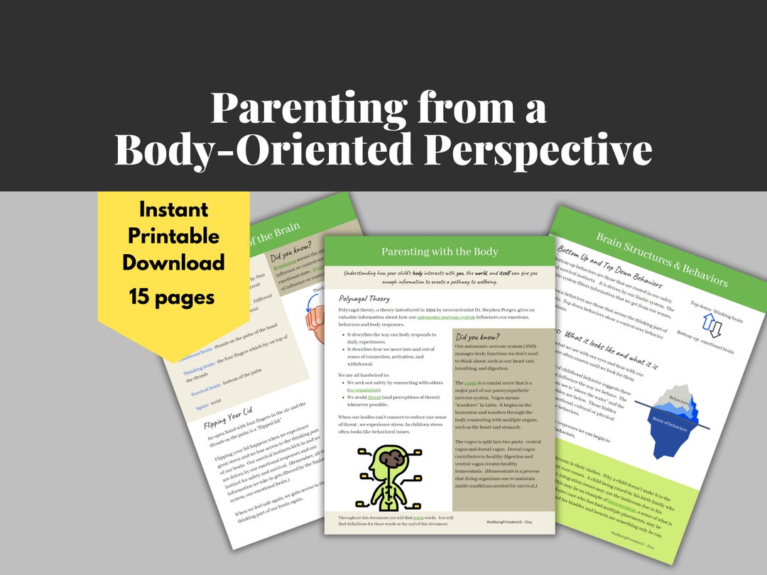 Parenting With the Body Infographic Polyvagal Theory Brain Structures ...