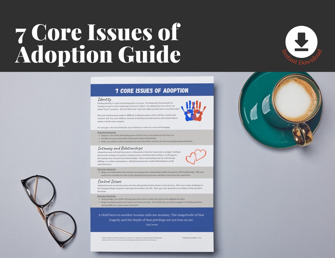 Seven Core Issues of Adoption Guide Child Adoption Digital - Etsy