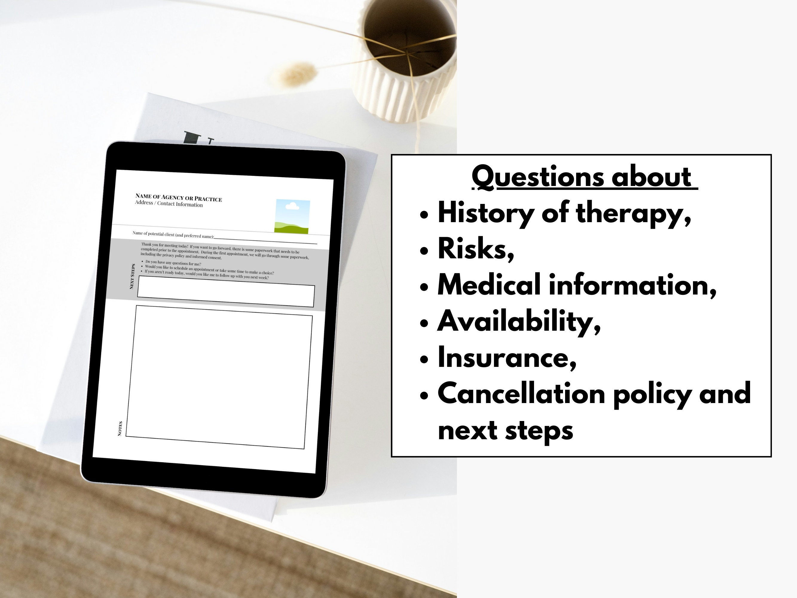 Child Client Screening Canva Template, Client Assessment Worksheet ...