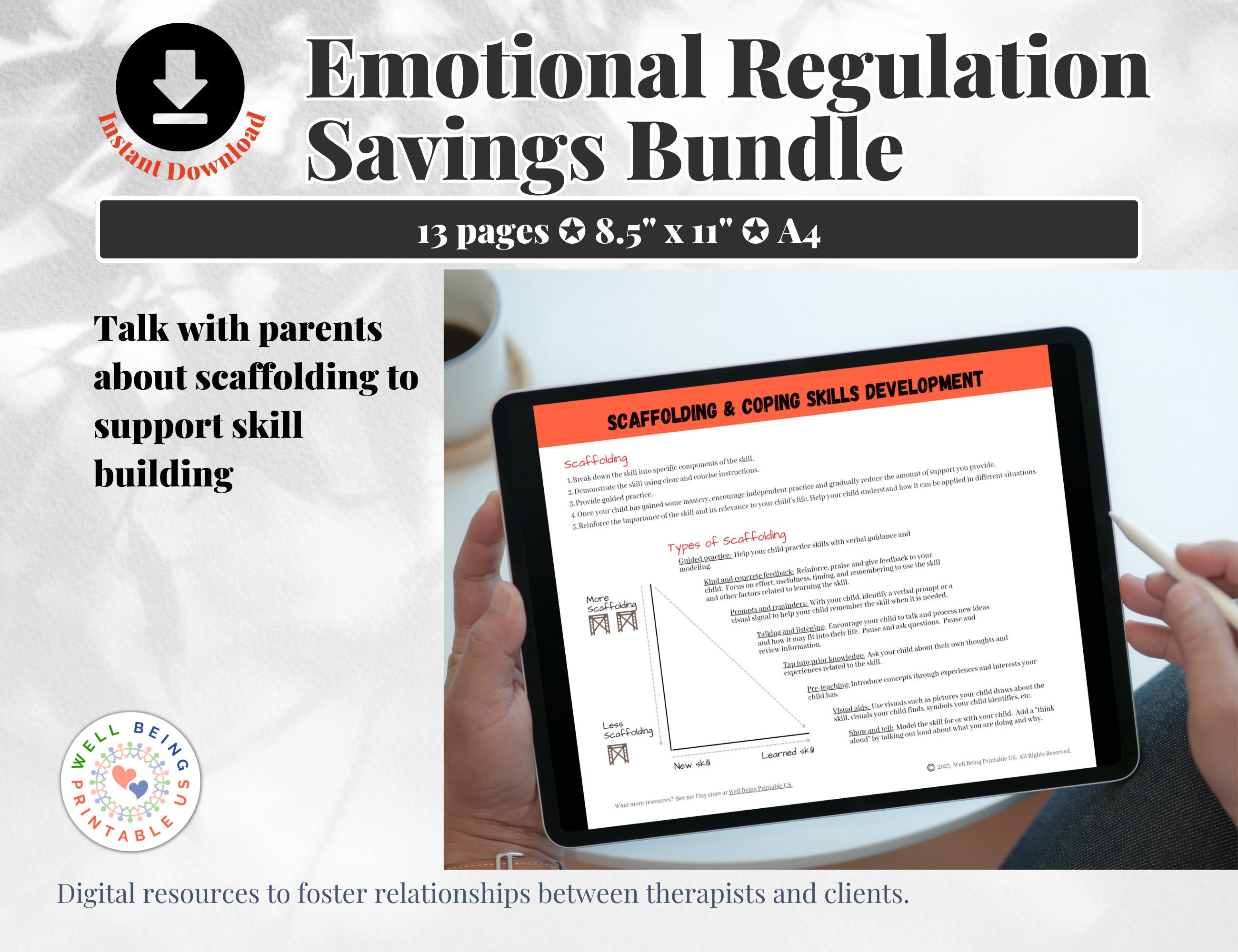 Emotional Regulation CBT Worksheet Kids Coping Strategies for - Etsy