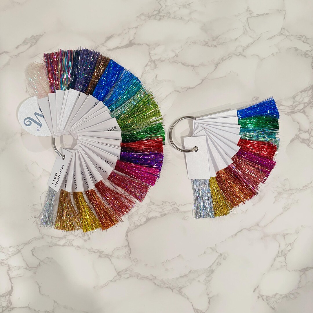 Customizable Tinsel Hair Swatch Ring: Color Chart for Stylists - Etsy