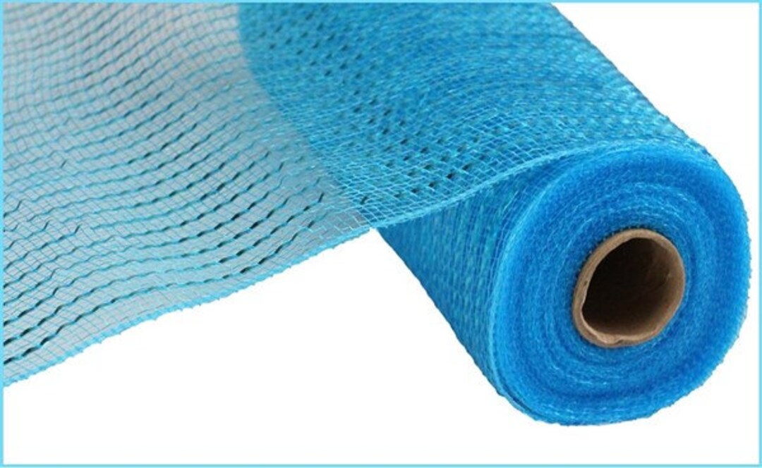 Turquoise Poly Deco Mesh Blue Metallic,, DIY Easter, Spring, Christmas ...