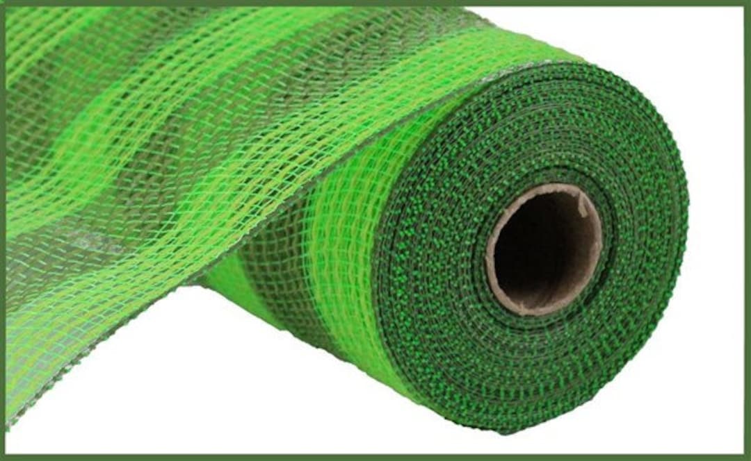 Green Deco Mesh, Lime Green Wreath Mesh, Mesh to Make Wreaths, 10.5" X ...