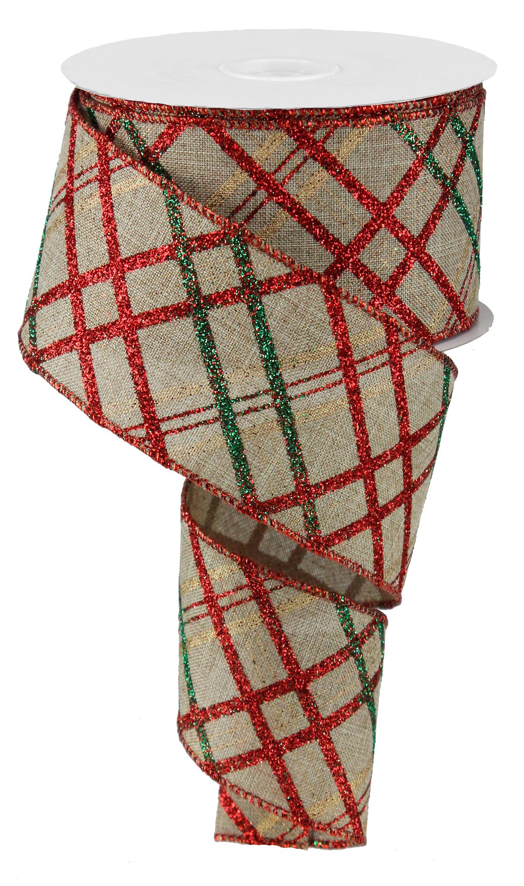 Christmas Plaid Wired Ribbon Product for Making Elegant and - Etsy