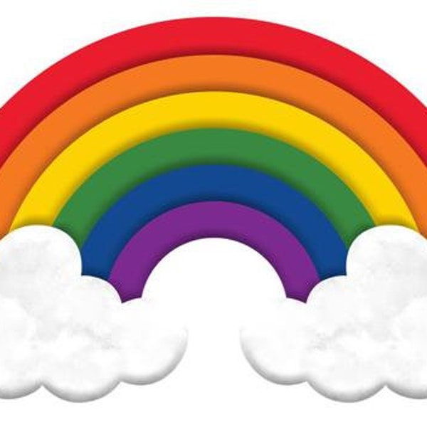 Rainbow Wreath - Etsy