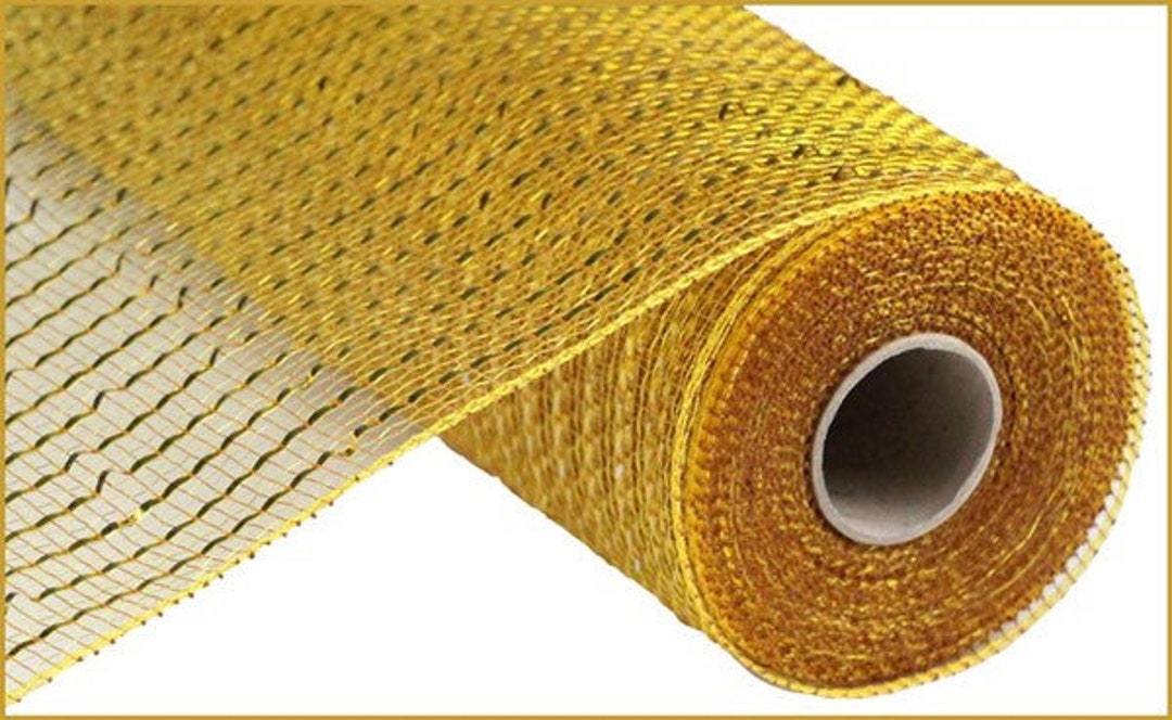 Metallic Gold Fall Poly Deco Mesh. Add Elegant Shimmer to Your Wedding ...
