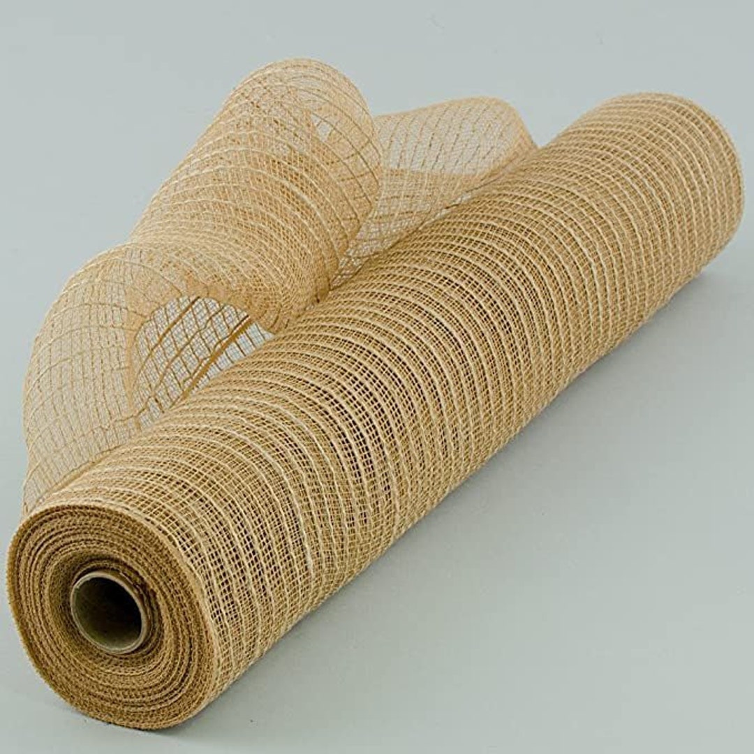 Natural Jute Poly Deco Mesh, Mesh for Making Wreaths, Wreath Mesh, 21 ...