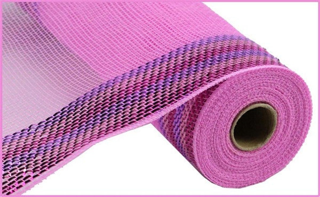 Lavender Poly Deco Mesh Ribbon, Metallic Border, 10"x10 Yards - Etsy