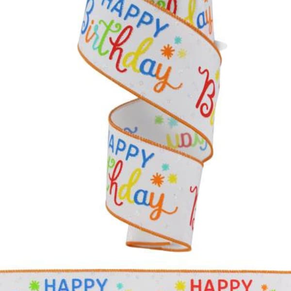 Happy Birthday Ribbon - Etsy