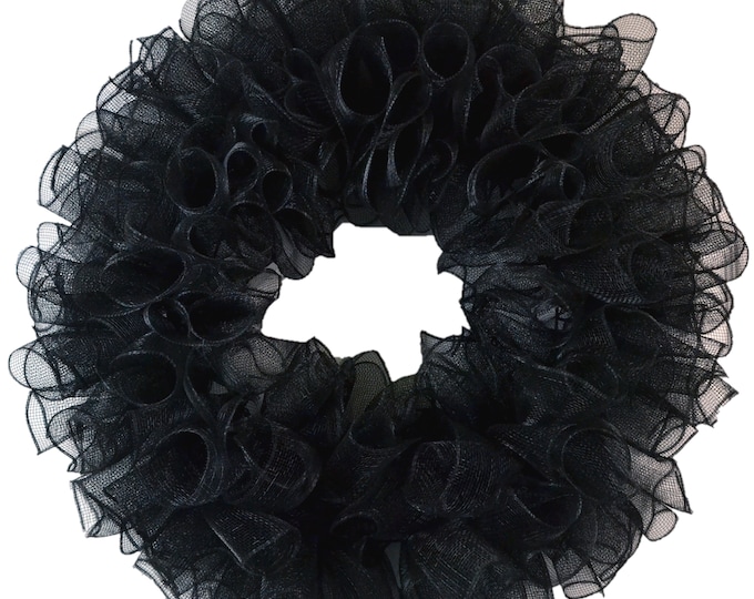 Black Premade Wreath Base Add Your Own Embellishments Make Your Own ...