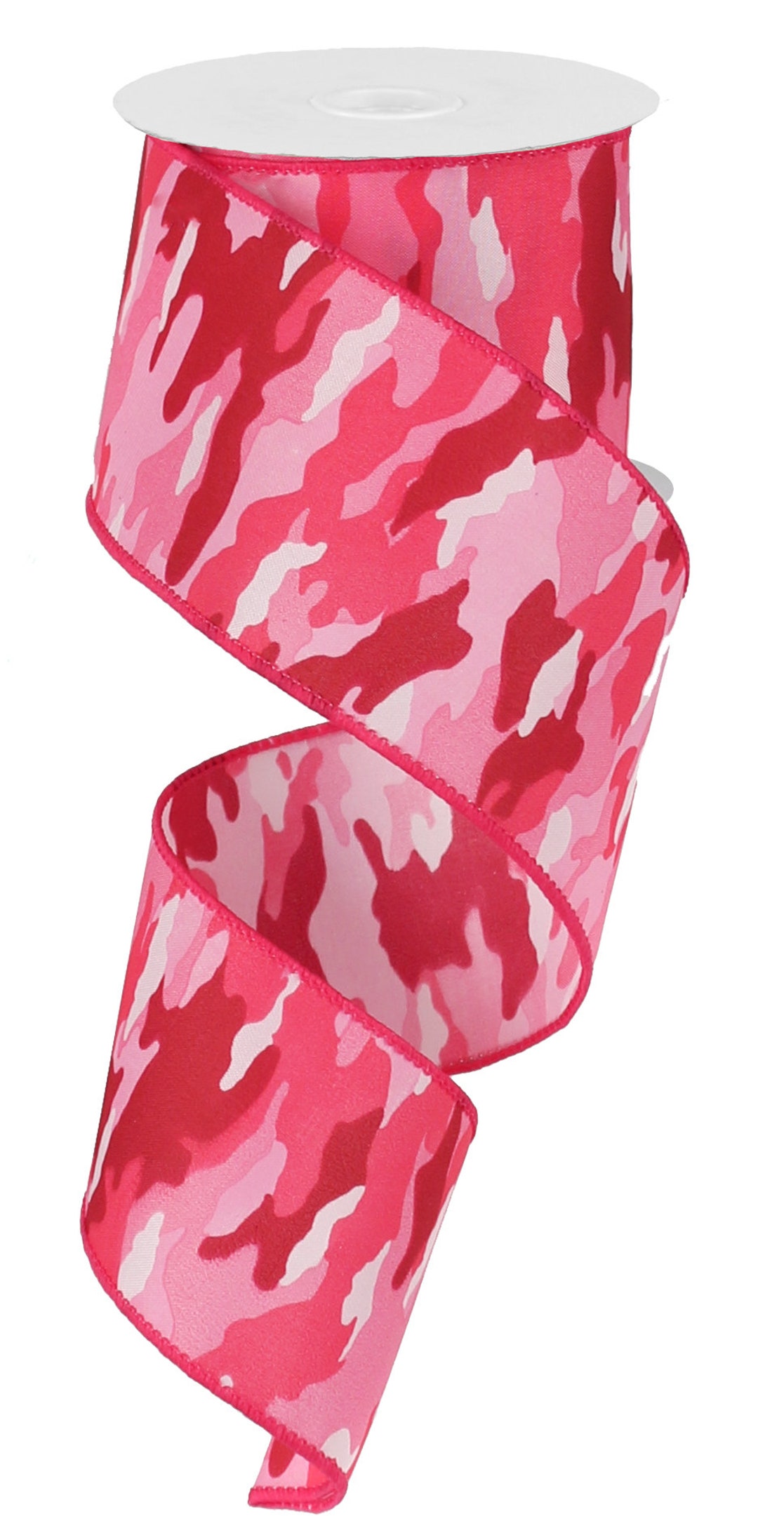 Pink Camo Wired Ribbon, DIY S S, 2.5 Inches X 10 Yards 30 Feet RG1594RJ ...