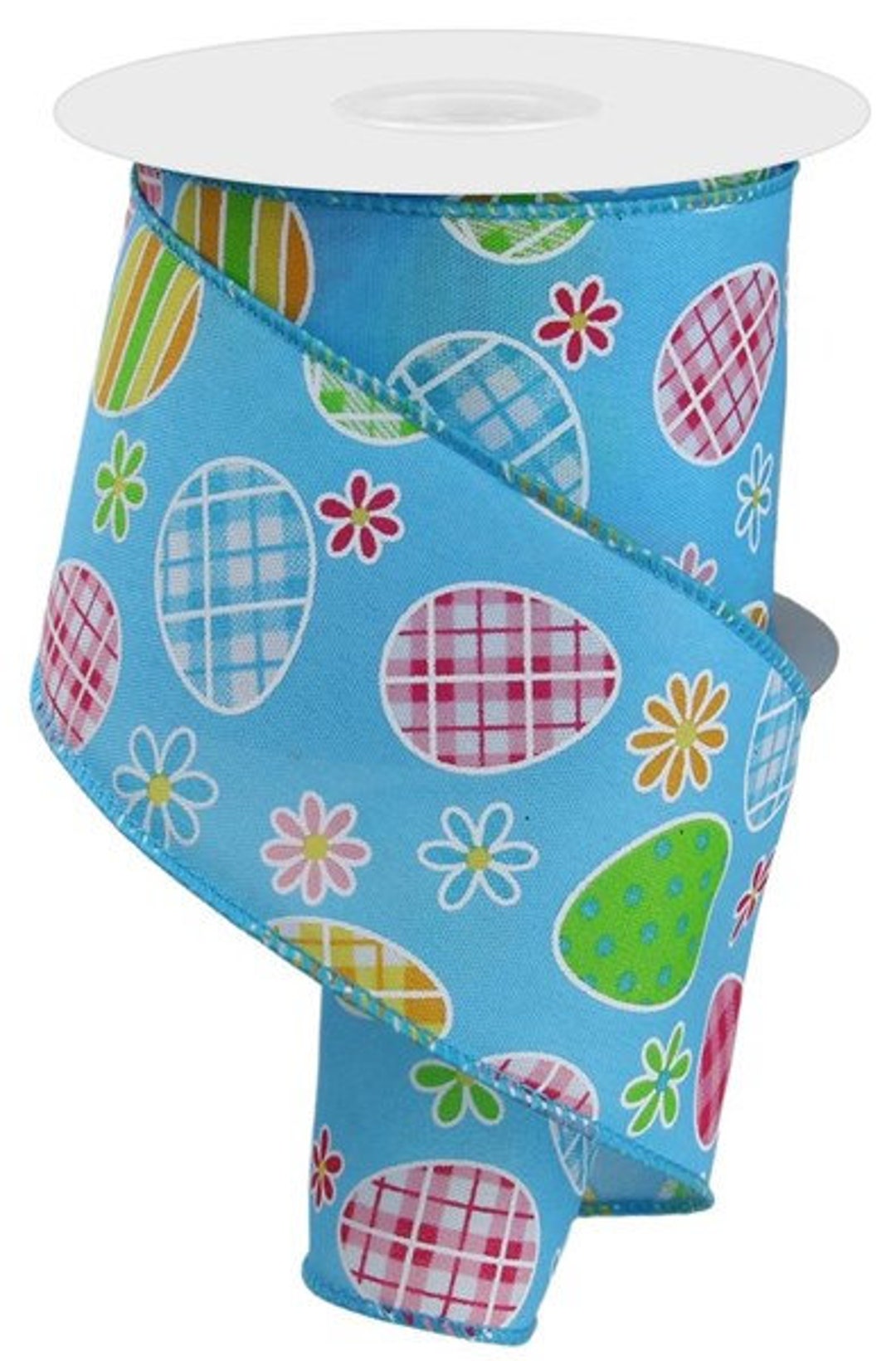 Plaid Easter Egg Ribbon, Wired Edge Craft Ribbon, 2.5" X 10 Yards - Etsy