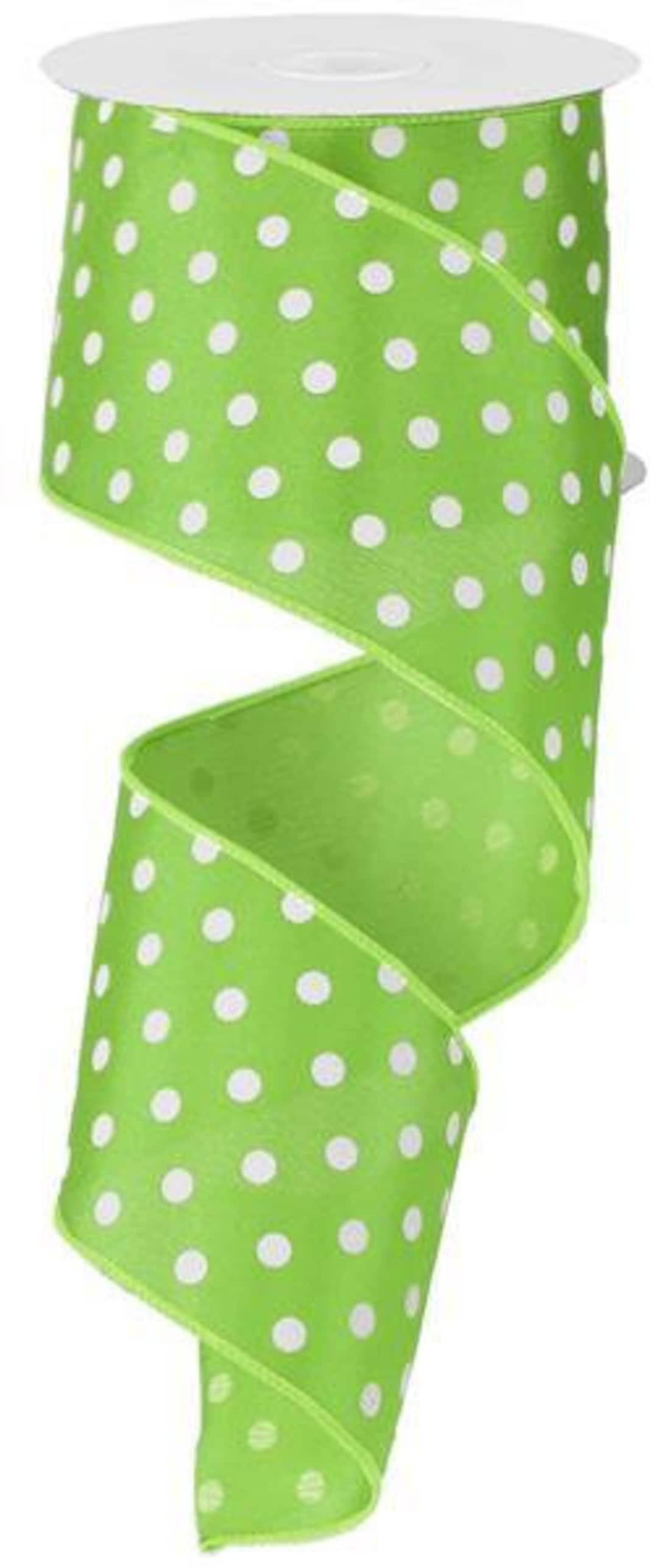 Green Wired Ribbon, White for Making Adorable and Cute Baby Shower ...