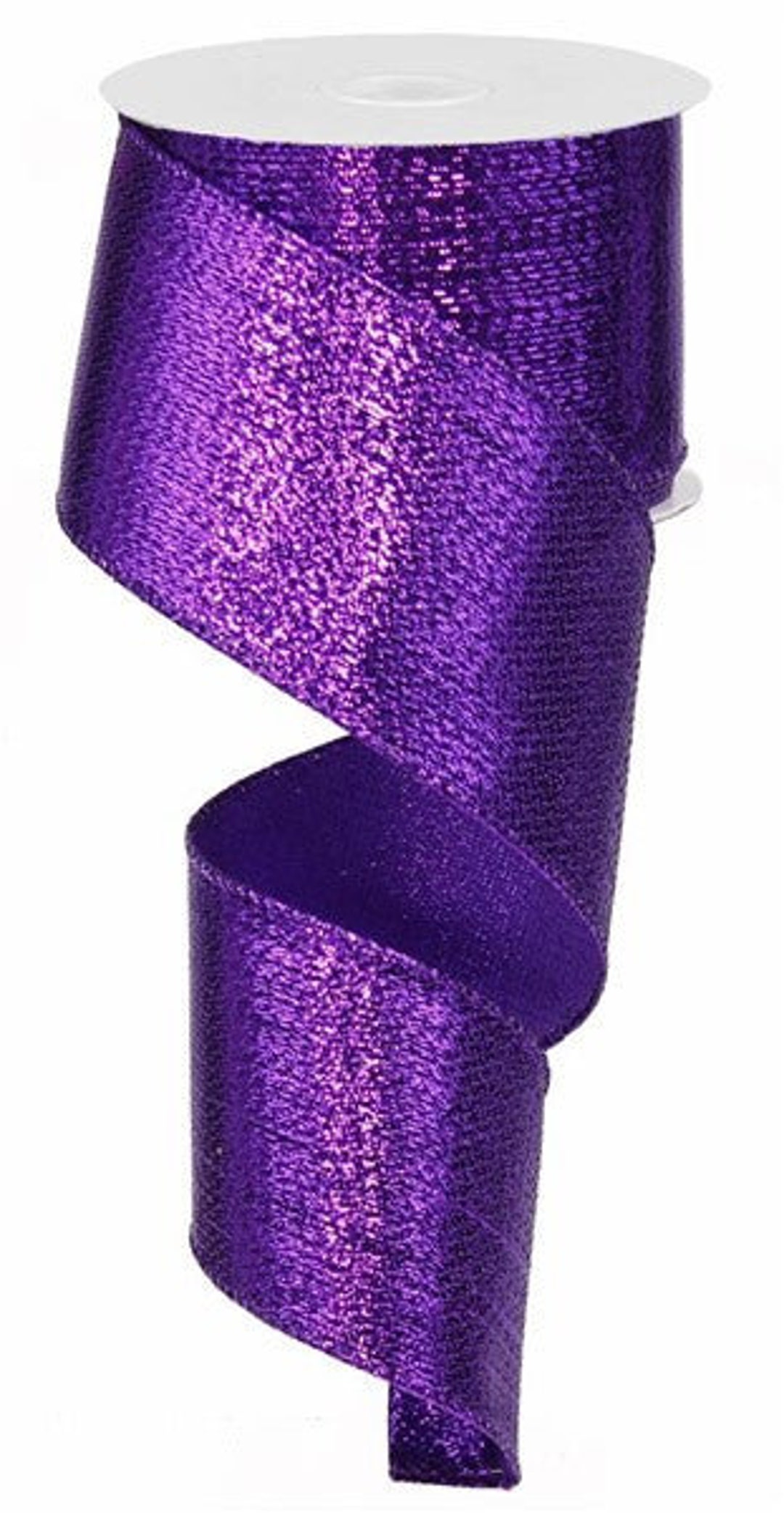 Metallic Wired Ribbon: Purple 2.5 Inches X 10 Yards 30 Feet RG0140023 ...
