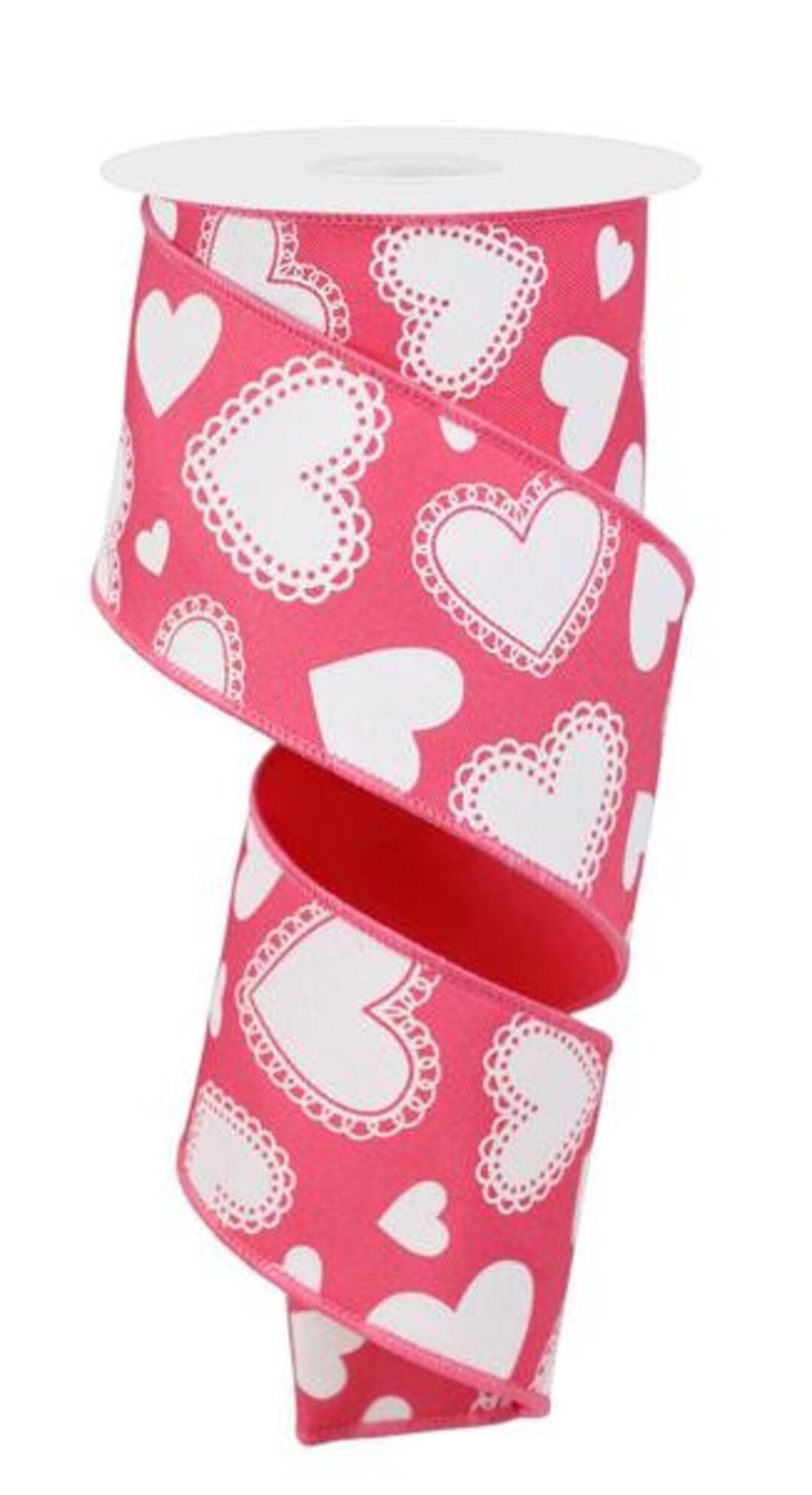 Valentine Heart Wired Ribbon, 2.5 Inch, 10 Yards - Etsy