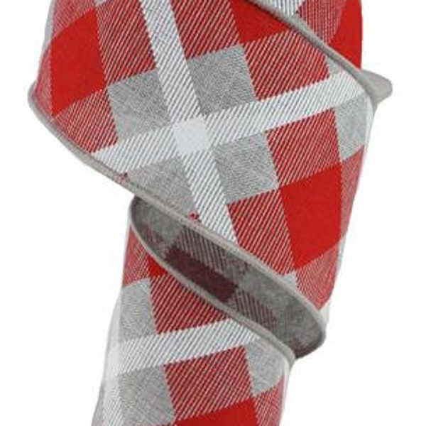 Gray Plaid Ribbon - Etsy