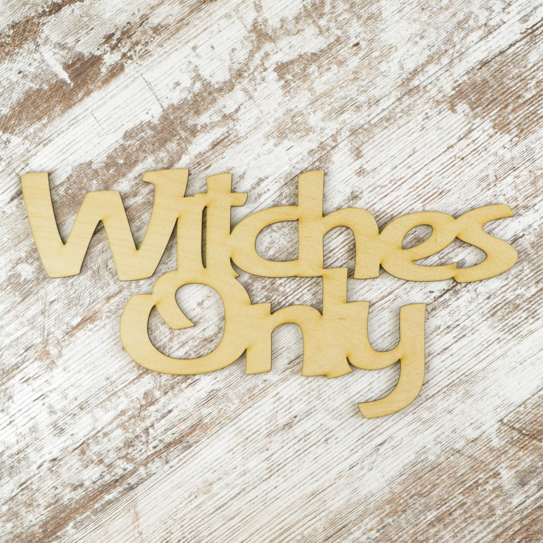Witches Only Wood Cutouts for Crafts - Halloween Wooden Shapes 5mm (0.2 ...