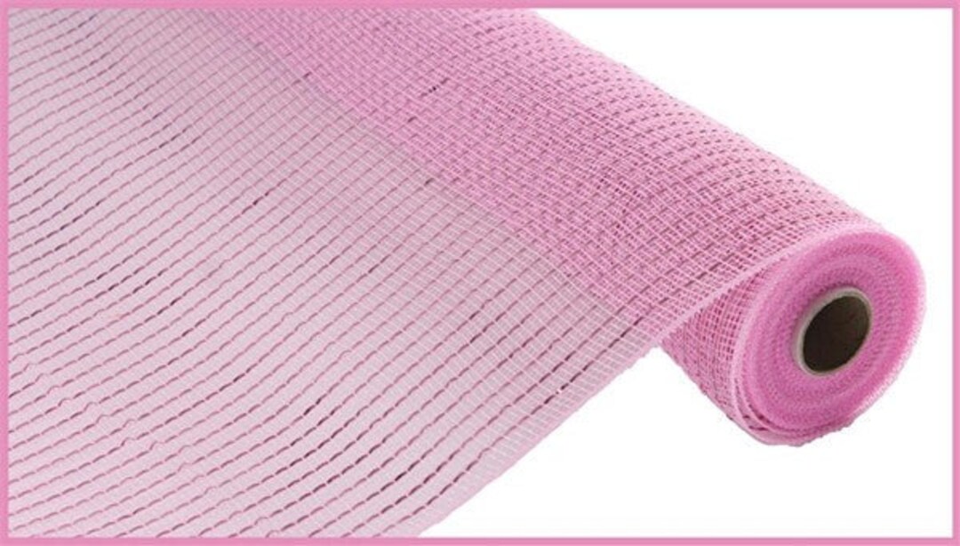 Pink Poly Deco Mesh, Metallic Craft Supply to Make Handmade Wreath, 10 ...