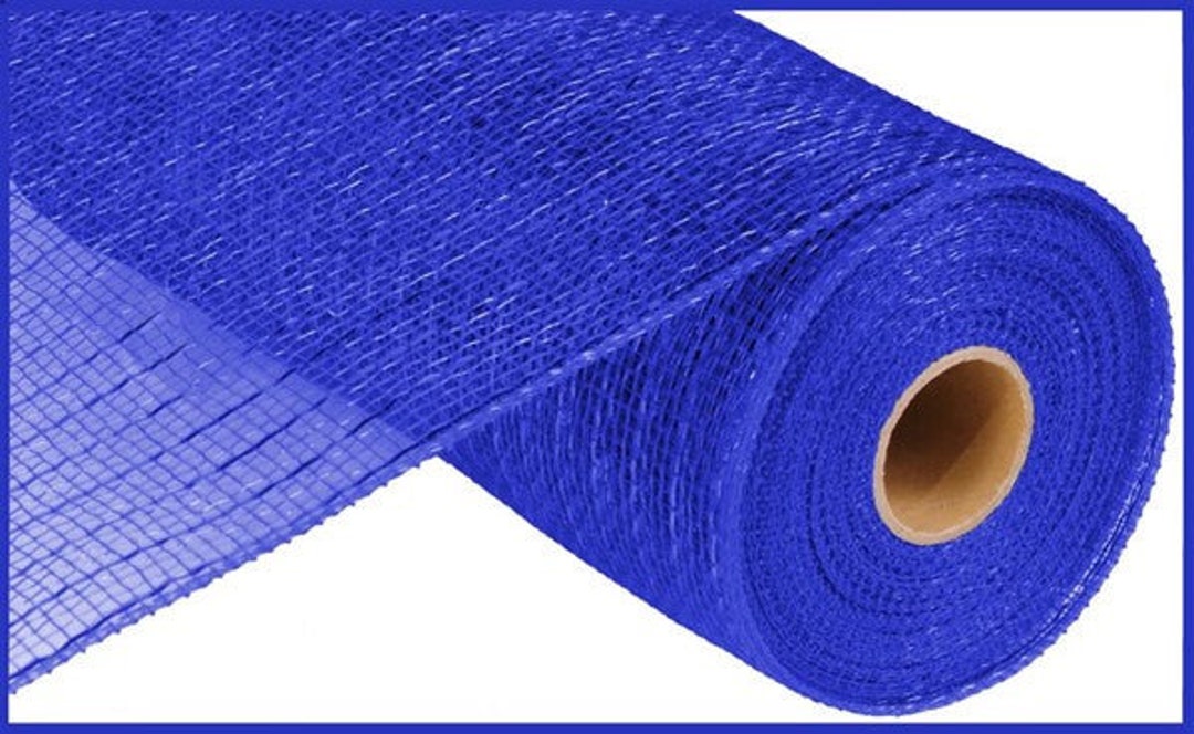 Blue Poly Deco Mesh, Metallic Craft Supply to Make Handmade Wreath, 10 ...