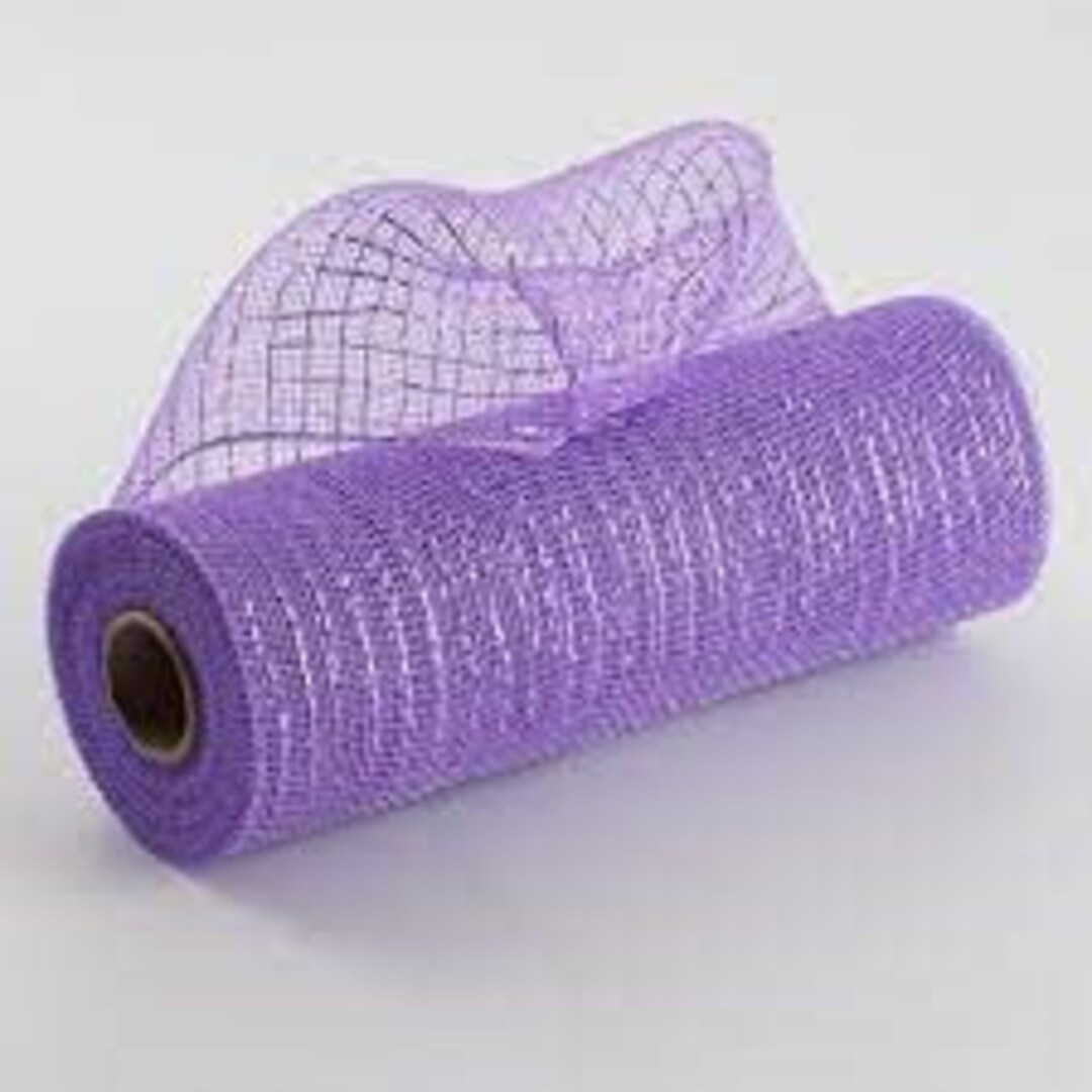 Lavender Metallic Deco Poly Mesh, 10 in X 10 Yards, Wreath Supply - Etsy