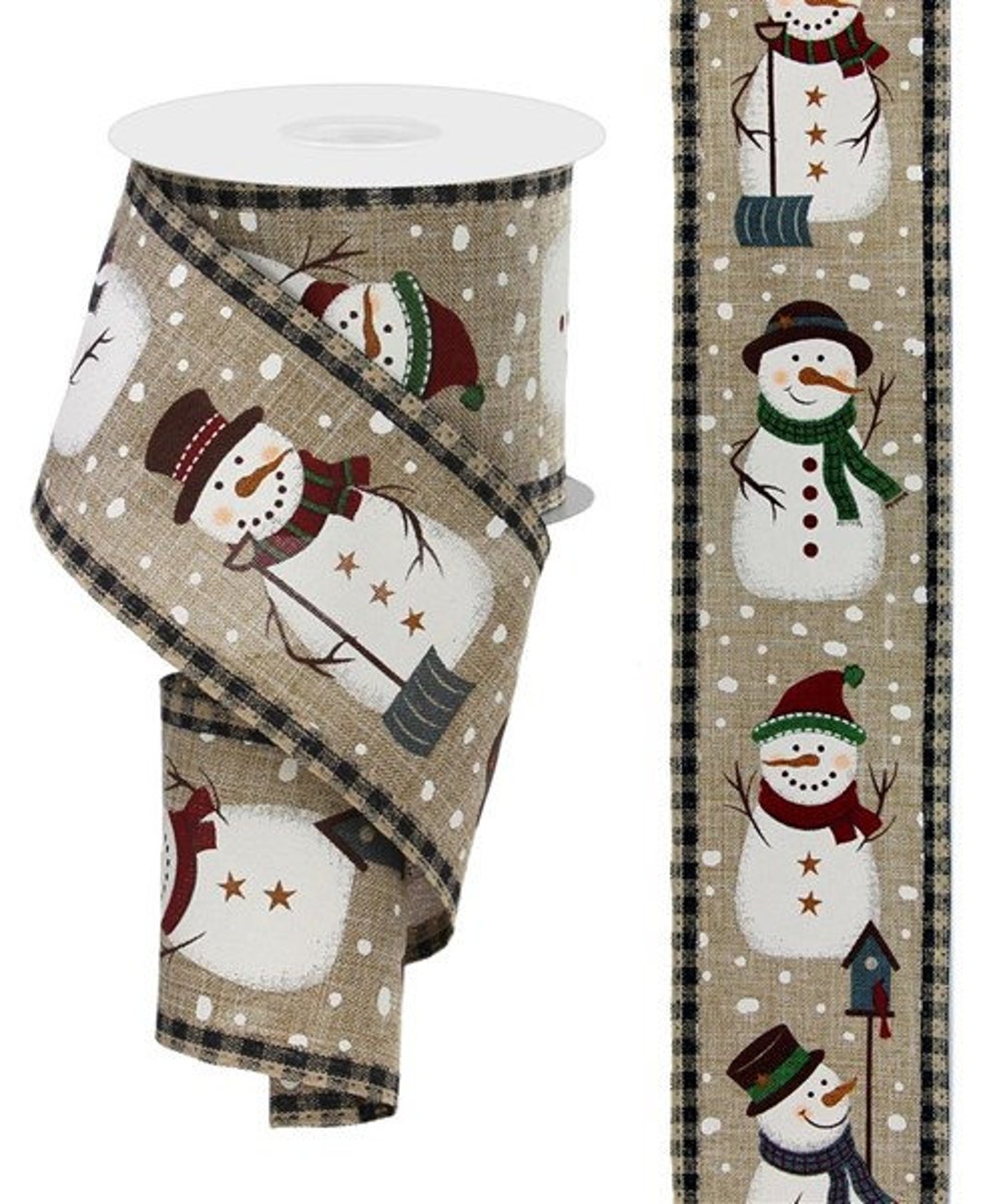 Christmas Snowman Wired Ribbon, Craft Supply for Making Handmade DIY ...