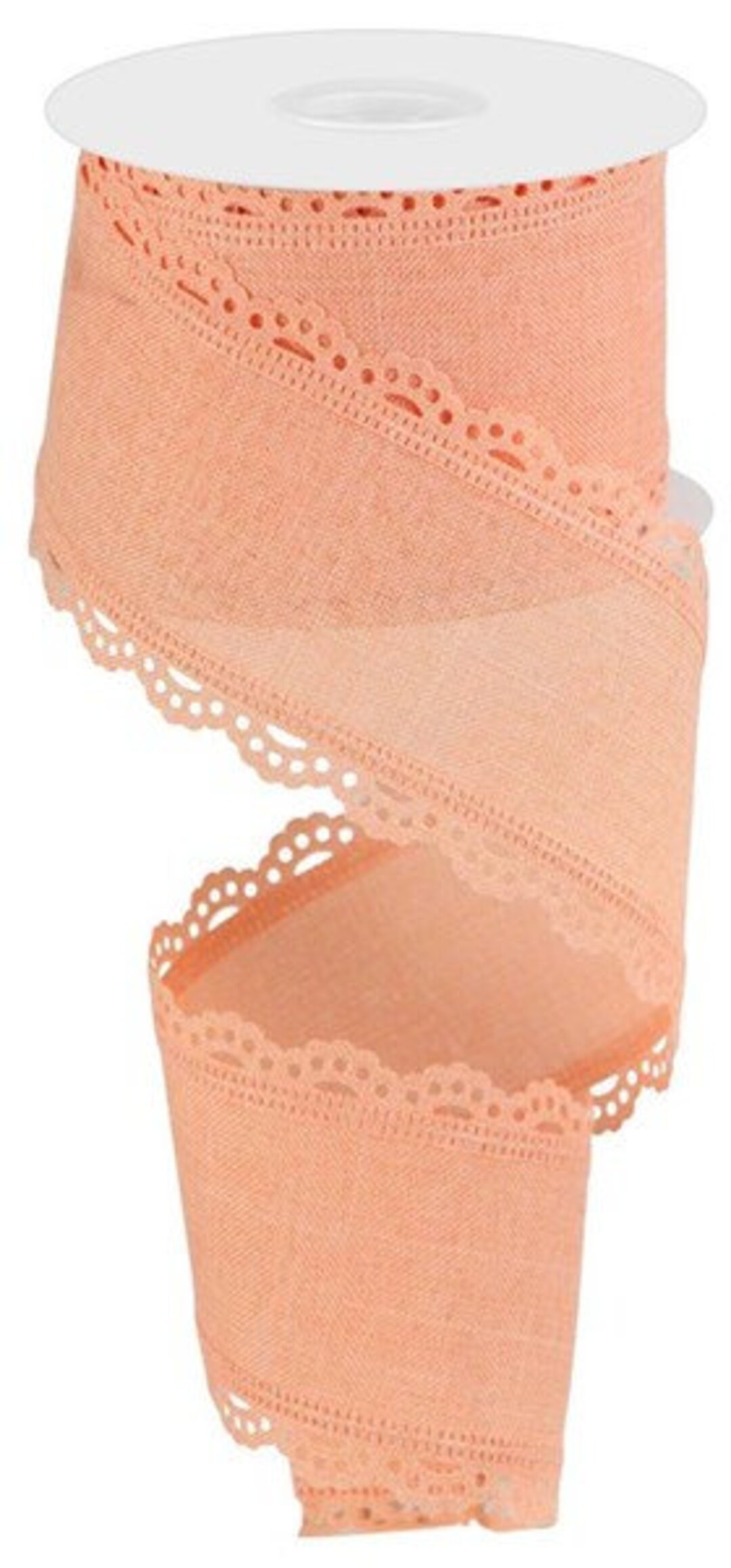 Coral Scalloped Wire Edge Ribbon, Coral Ribbon, Bow Ribbons With Lace ...