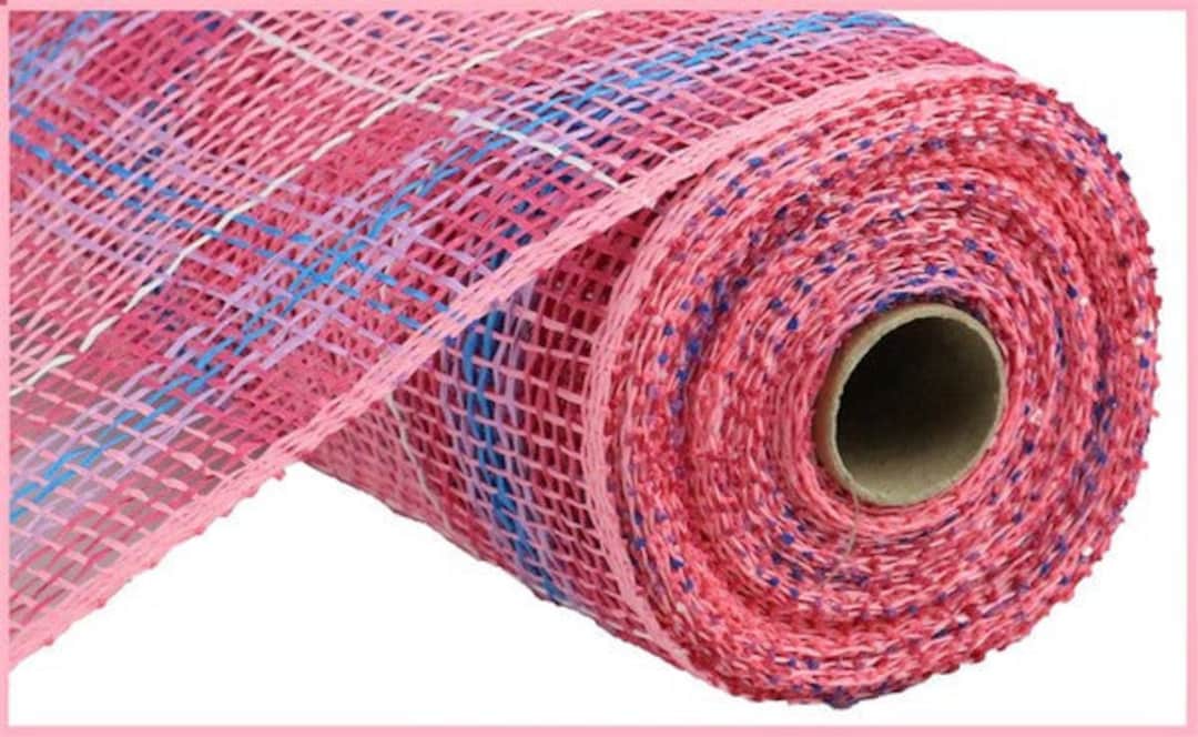 Pink Lavender Purple Blue White Poly Deco Mesh,, 10 Inches X 10 Yards ...