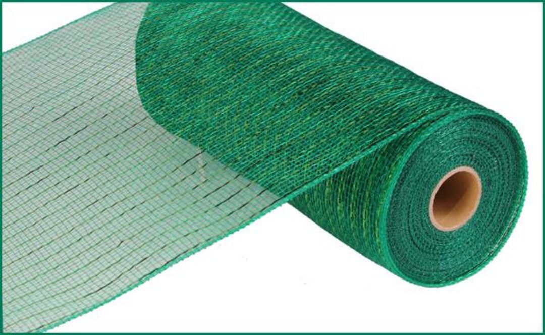 Emerald Green Poly Deco Mesh, Metallic, 10" X 10 Yards. RE130106 - Etsy
