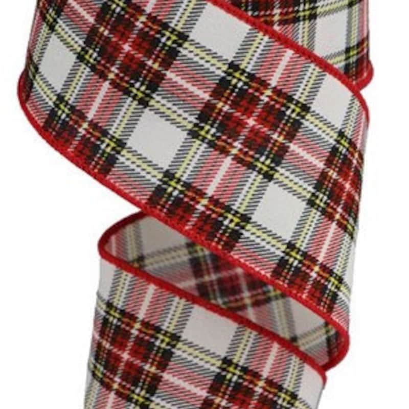 Red Plaid Ribbon - Etsy